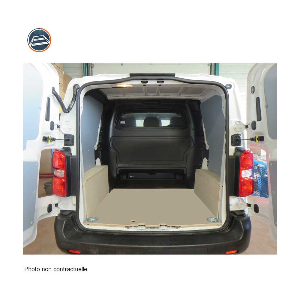 Protection intérieure plastifié + bois ordinaire Citroen Jumpy 3 avec ...